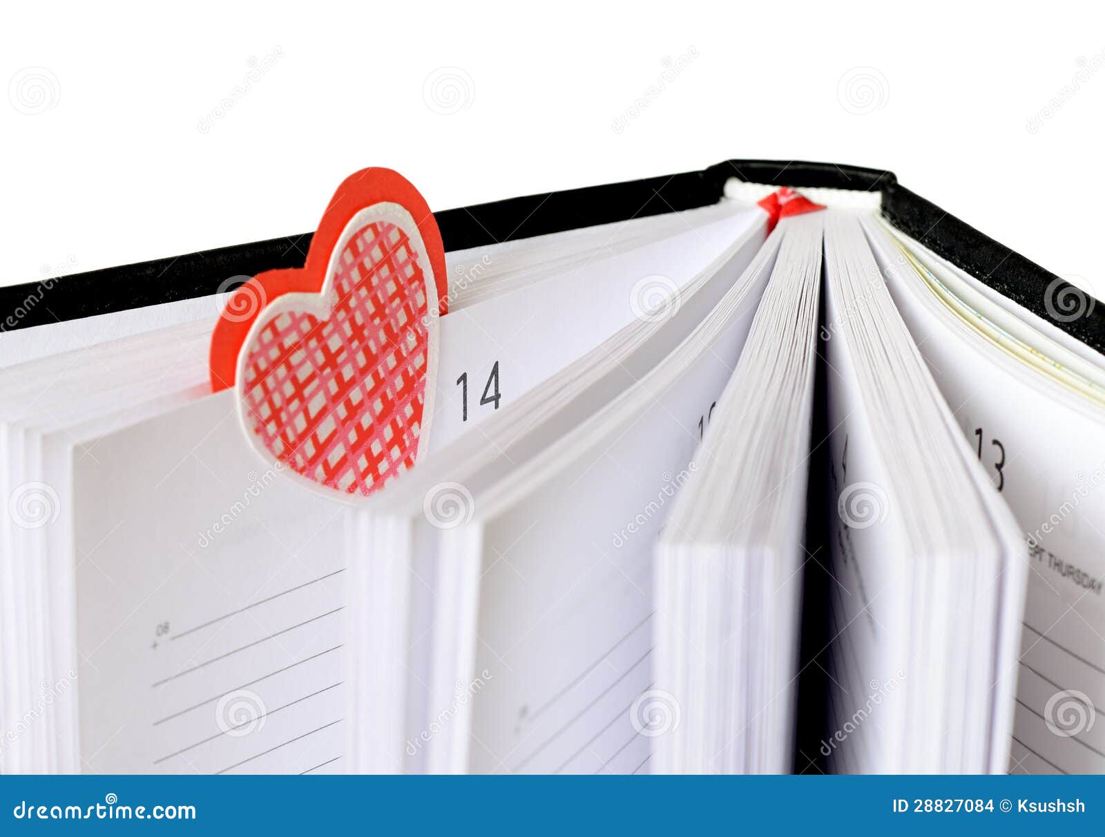 Bookmark in a diary stock photo. Image of notebook, page - 28827084