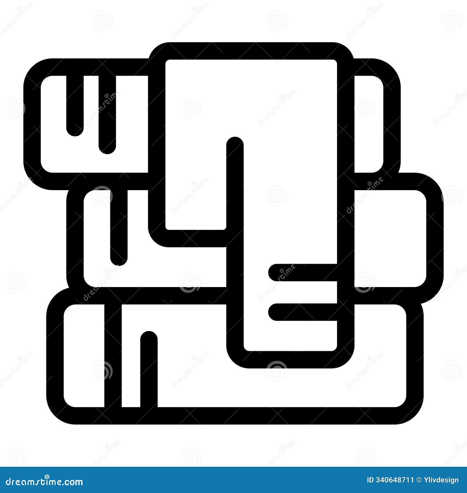 Bookmark Dividing Stack of Three Books Icon Stock Illustration ...