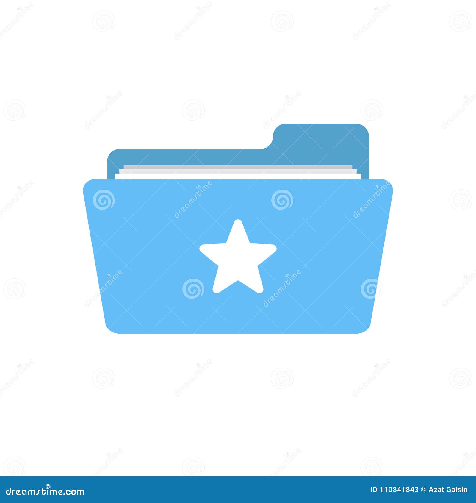 Favorite Folder Icon Concept Vector Illustration | CartoonDealer.com ...