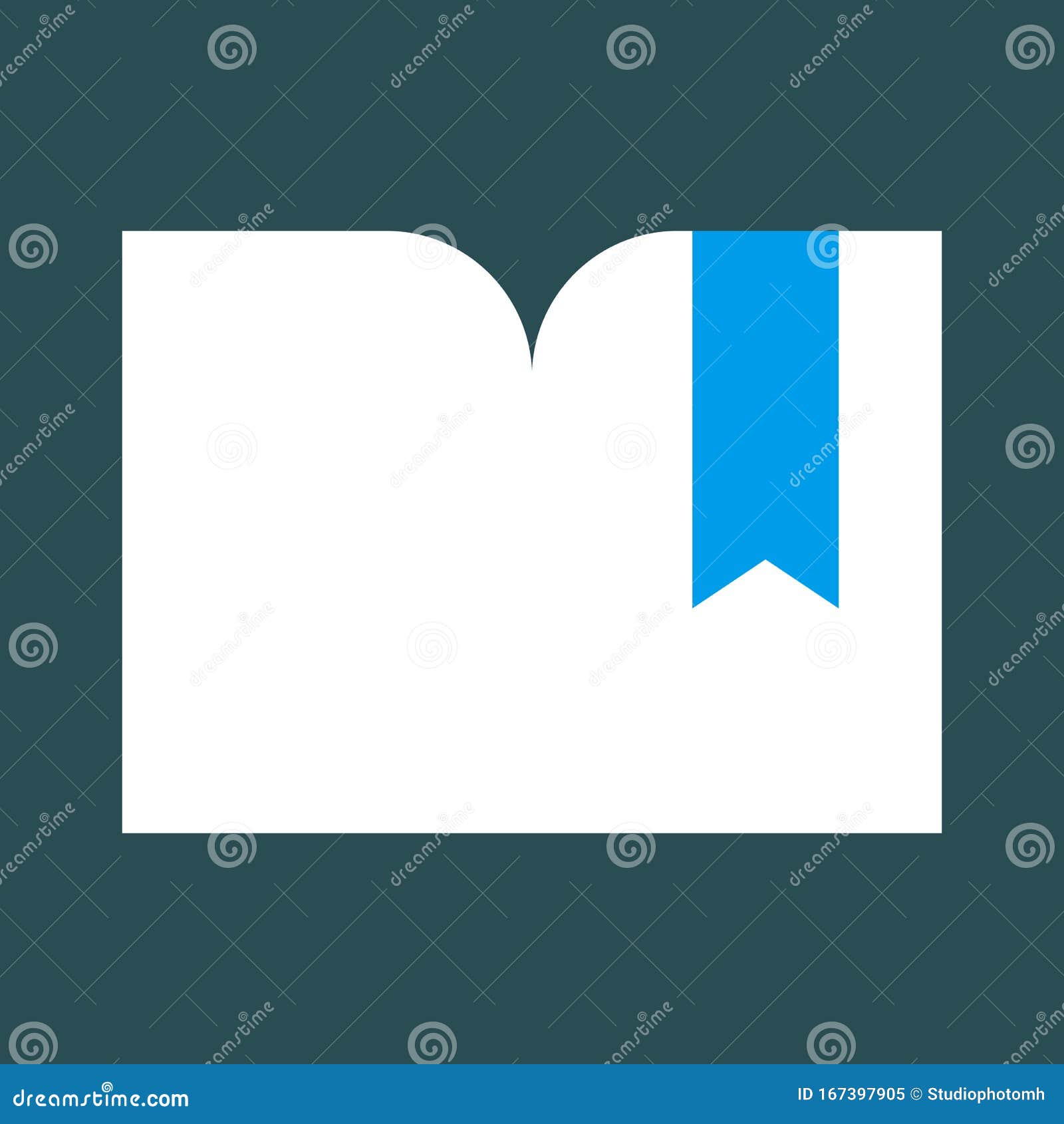 Bookmark Flat Symbol, Vector Modern Icon Design Illustration Stock ...