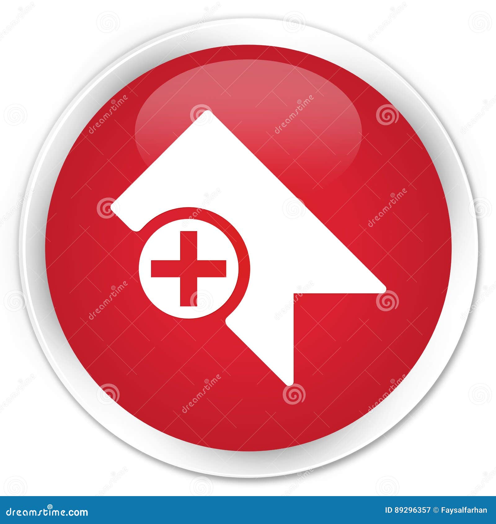 Bookmark Icon Premium Red Round Button Stock Illustration ...