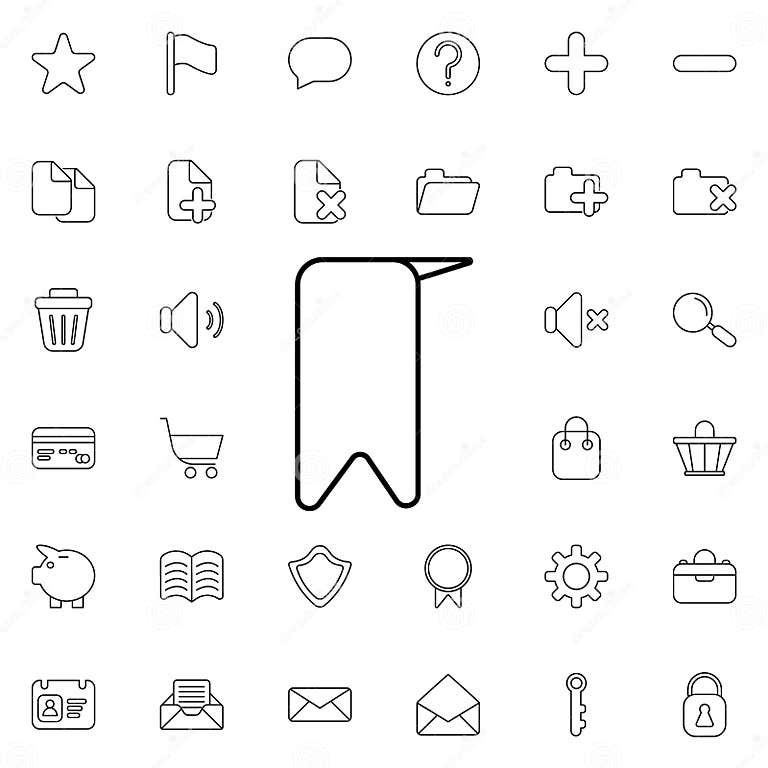 Bookmark Icon. Universal Set of Web for Website Design and Development ...