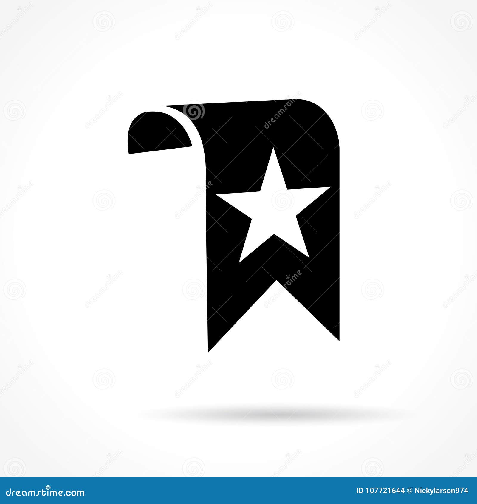 Bookmark Icon on White Background Stock Vector - Illustration of ...