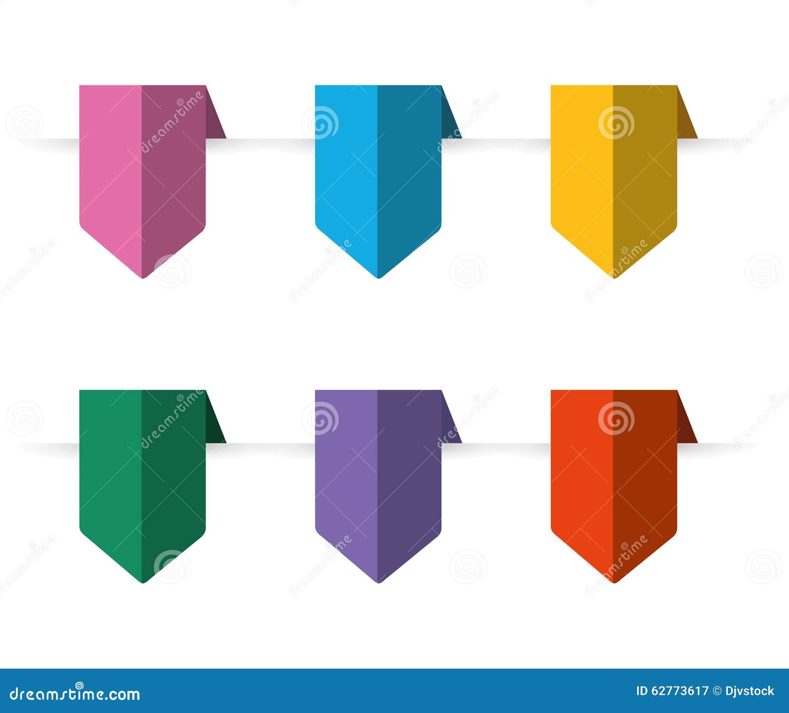 Bookmark icons stock vector. Illustration of information - 62773617