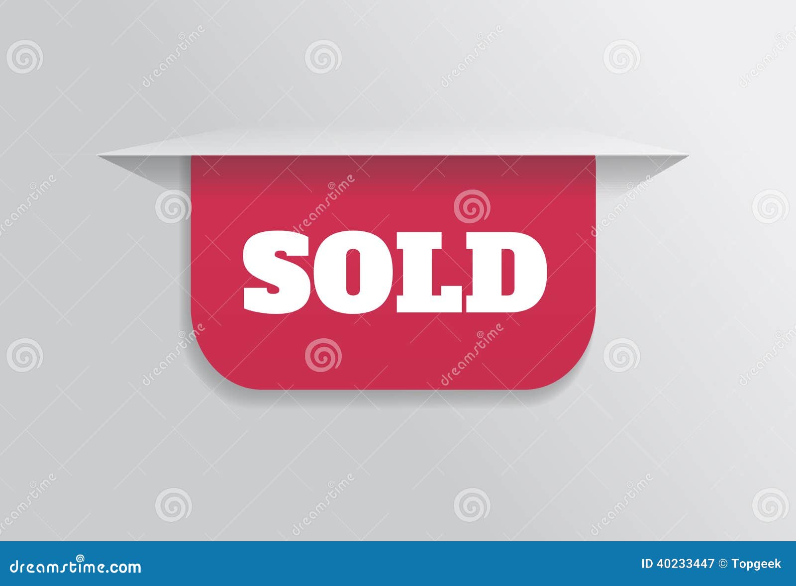 3D Sticker Set - Sold Vector Illustration | CartoonDealer.com #10179898