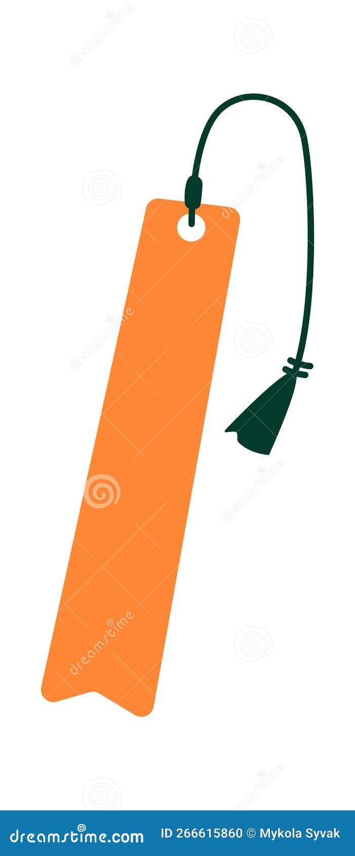 Bookmark with Tassel Flat Icon Mark Place in Book Stock Vector ...