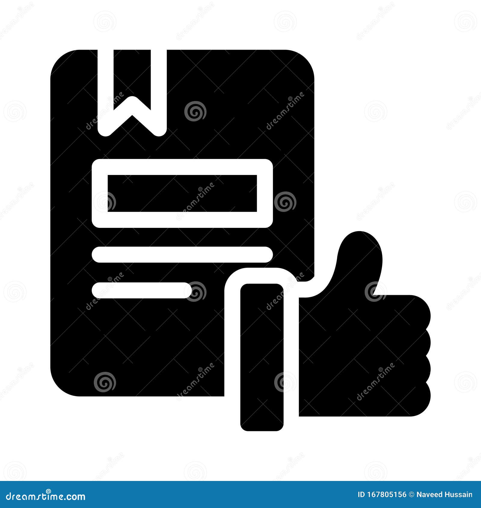 Bookmark Vector Glyph Flat Icon Stock Illustration - Illustration of ...