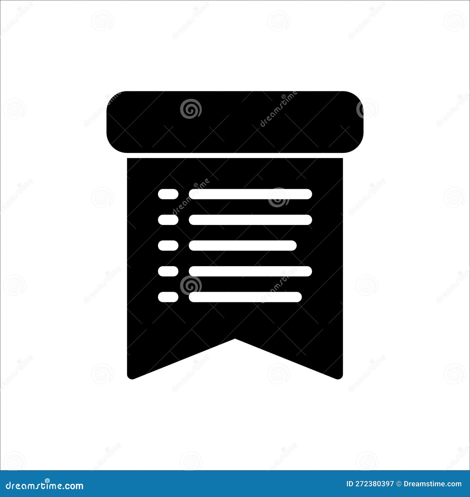 Bookmarks Icon with List of Saved Pages Stock Vector - Illustration of ...
