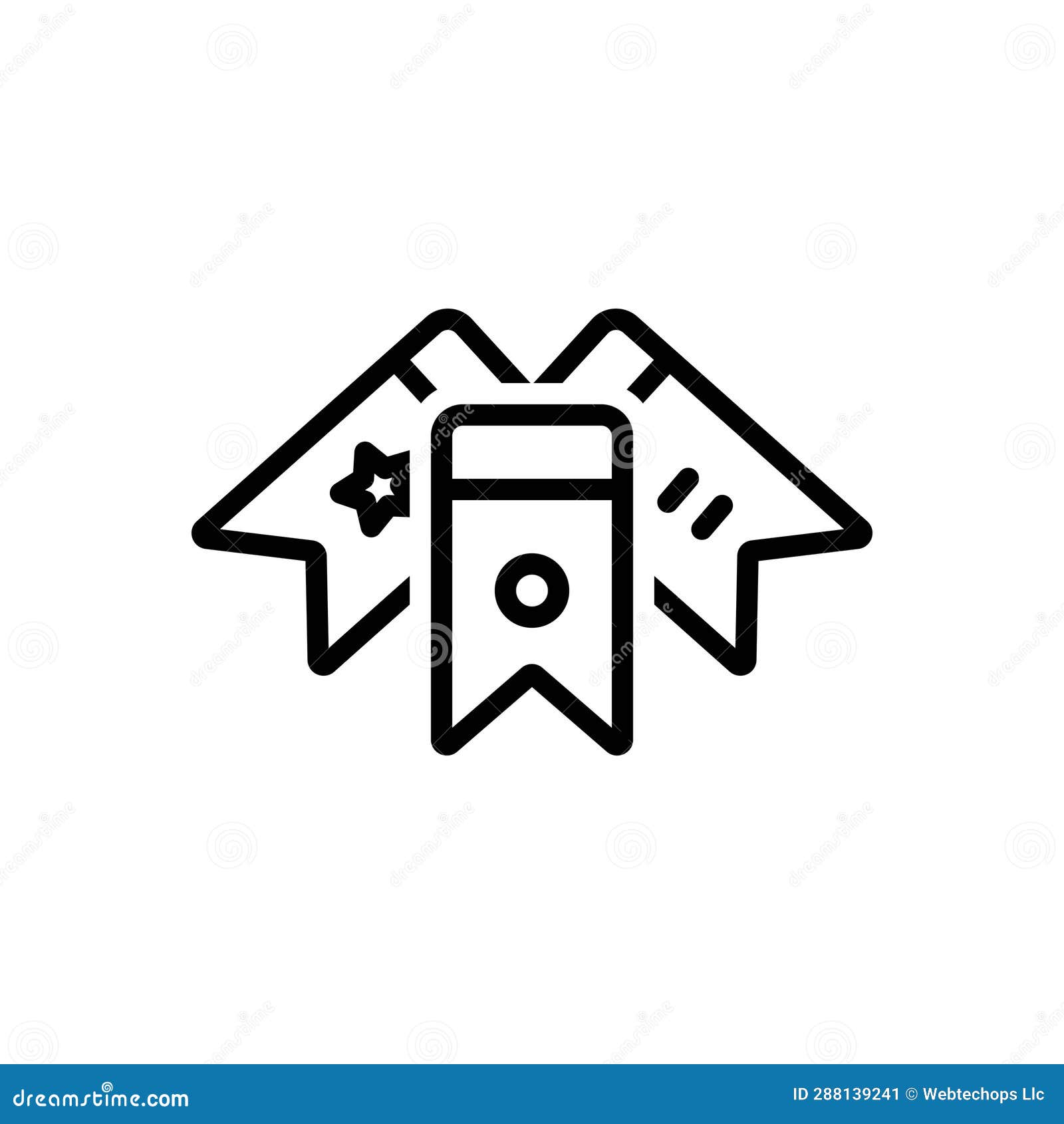 Black Line Icon for Bookmarks, Tag and Best Stock Vector - Illustration ...