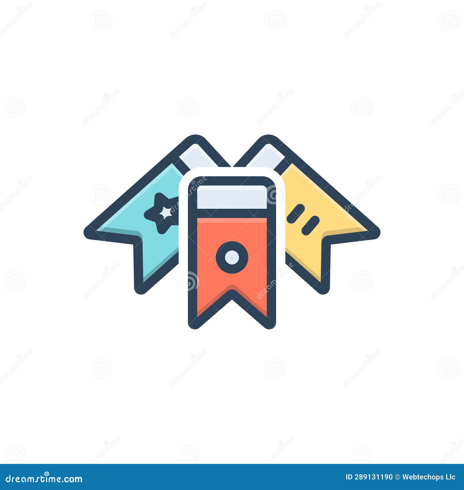 Color Illustration Icon for Bookmarks, Tag and Sticker Stock ...