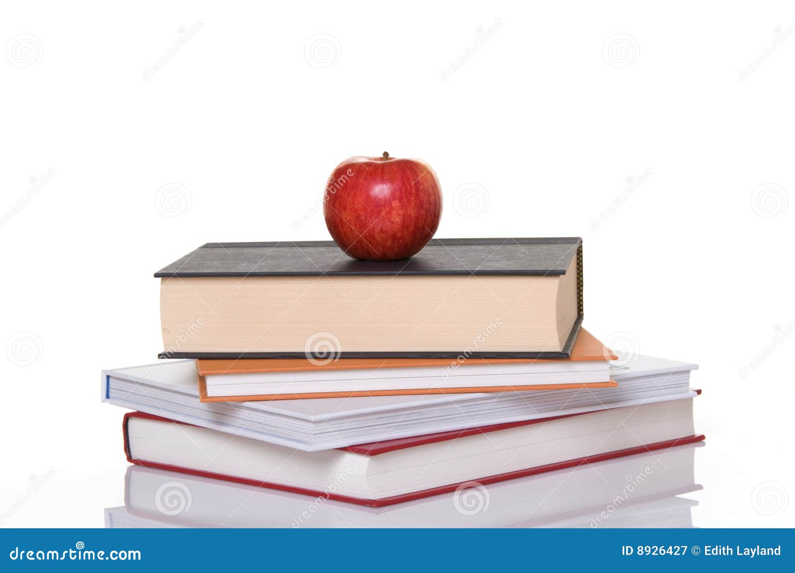Books with Apple stock image. Image of knowledge, school - 8926427