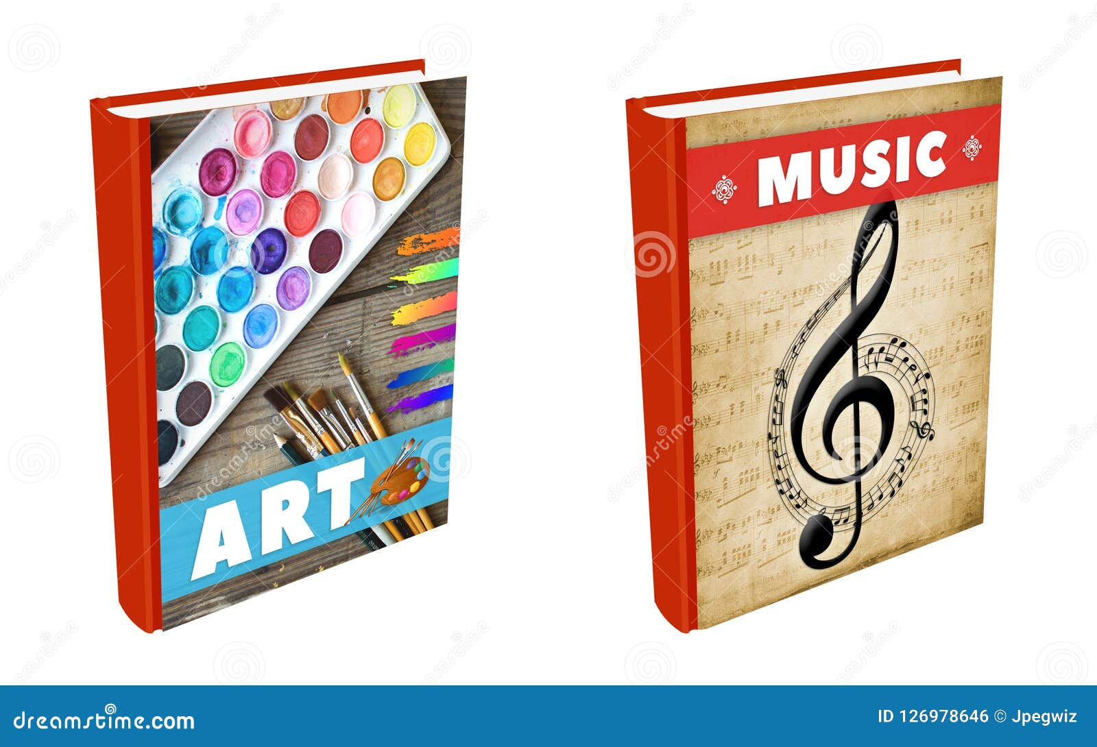 Books - Art and Music stock illustration. Illustration of books - 126978646