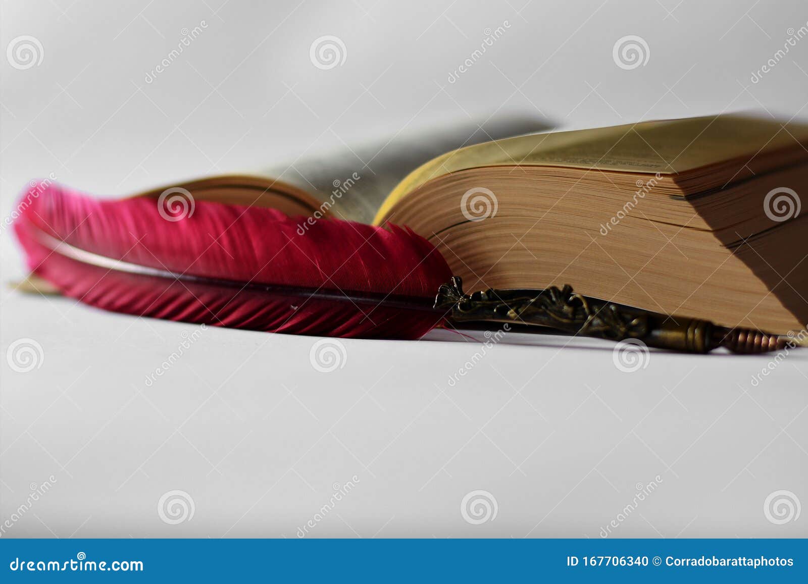 An Open Book Handwritten with a Red Pen Stock Photo - Image of icon ...