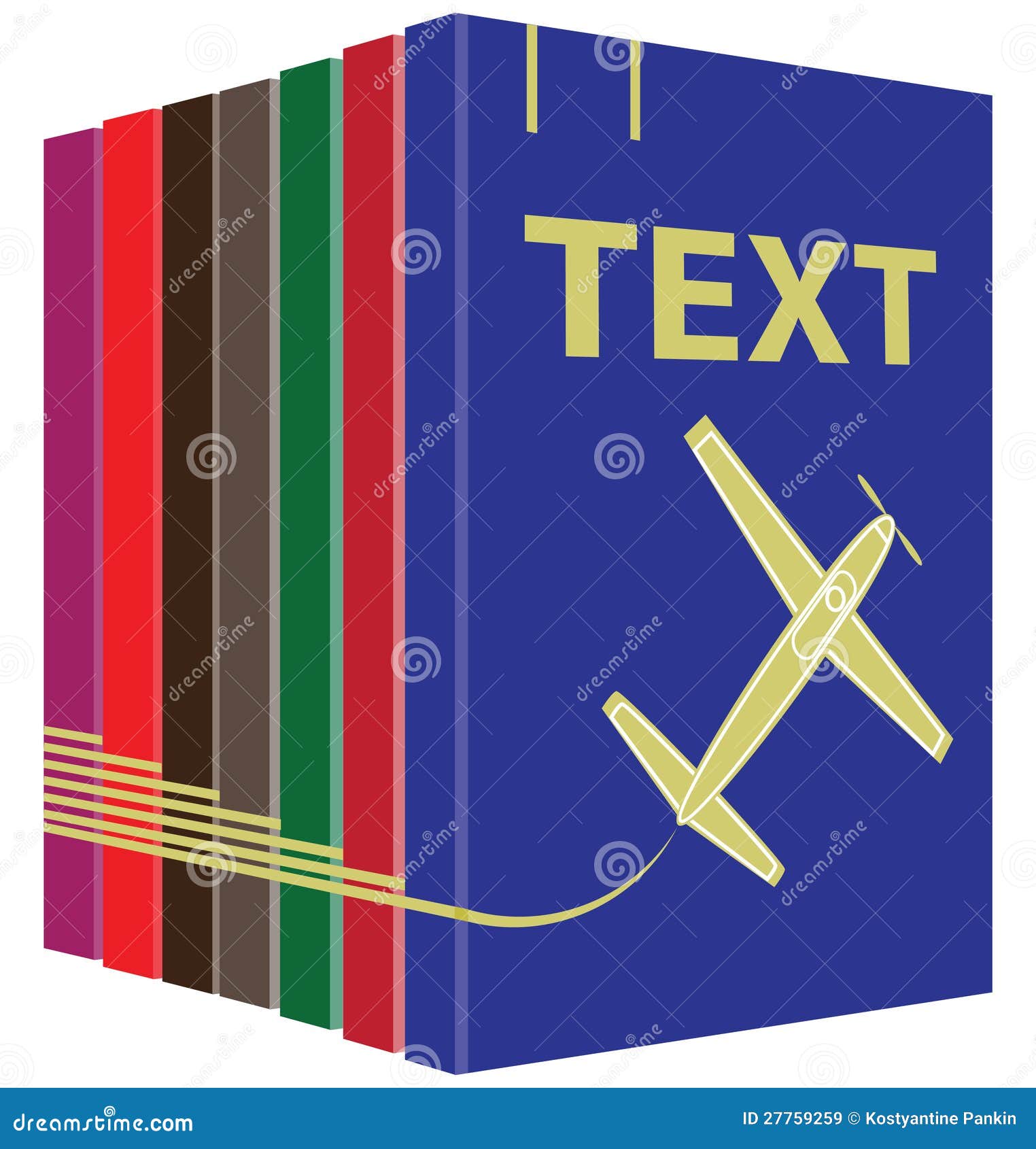 Books on aviation stock vector. Illustration of guide - 27759259