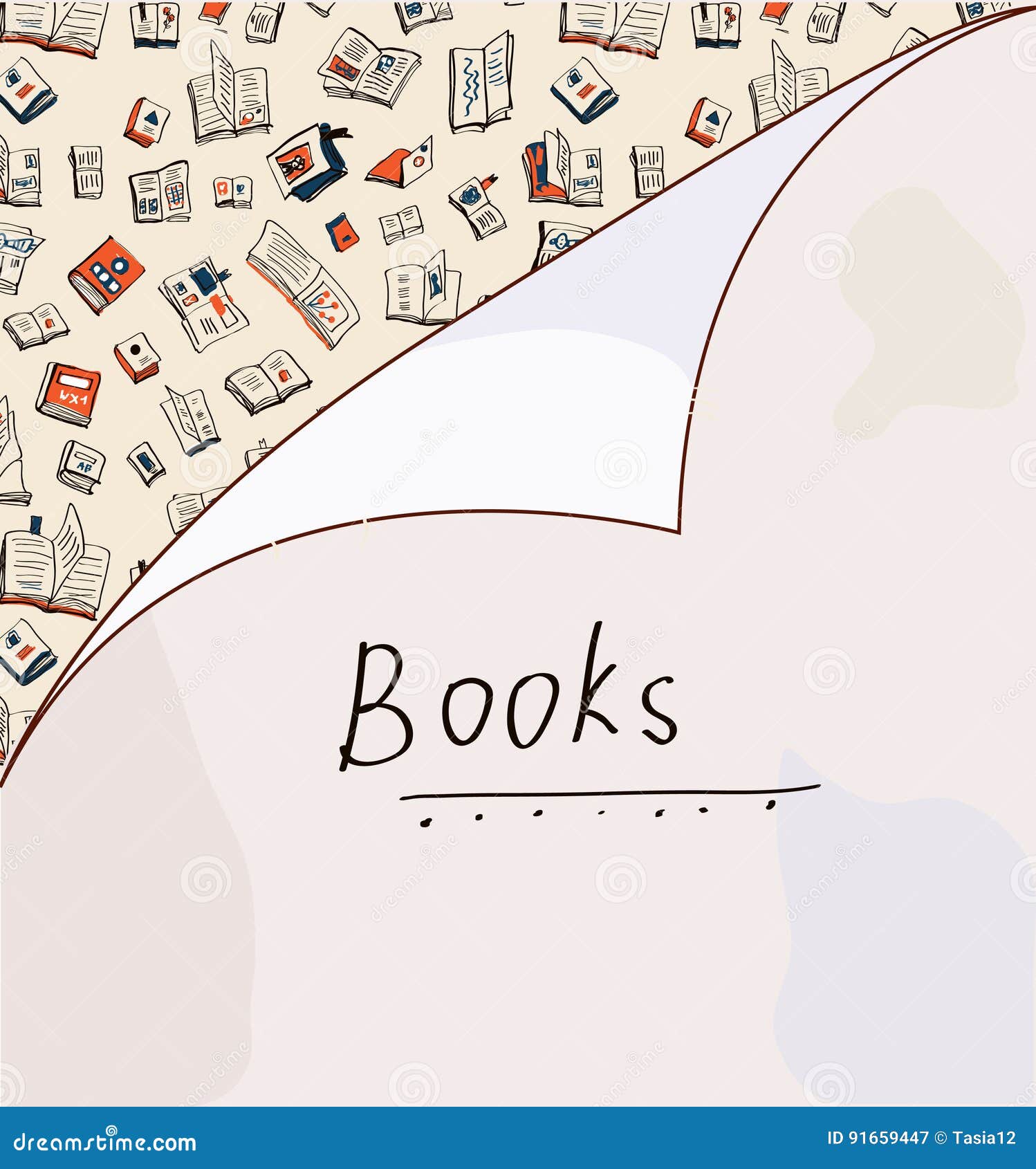 Books Background with Paper Texture Stock Vector - Illustration of ...