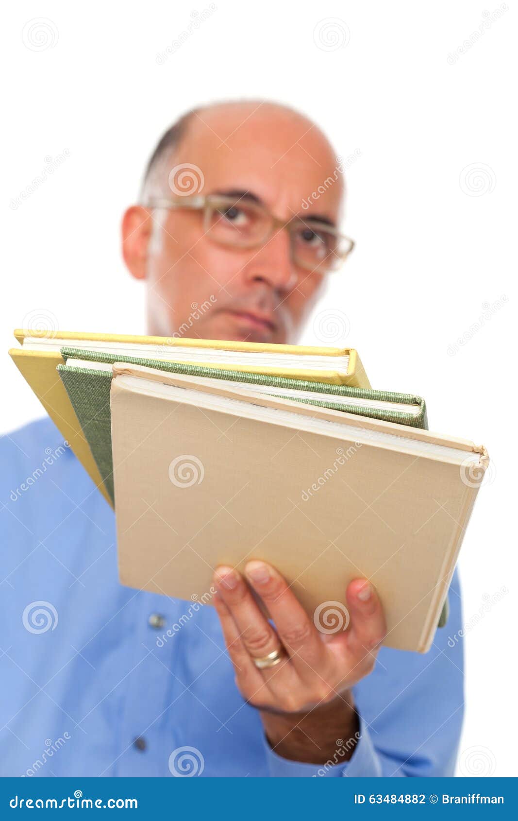 Books Being Held by a Person Stock Photo - Image of studio, isolated ...