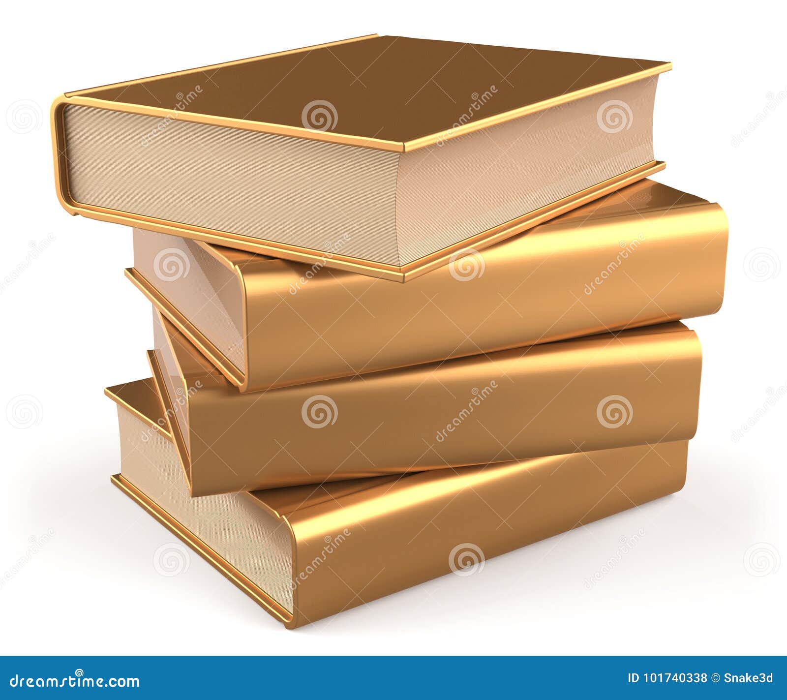Books Blank Textbook Stack Gold Yellow Golden Manual Faq Stock ...