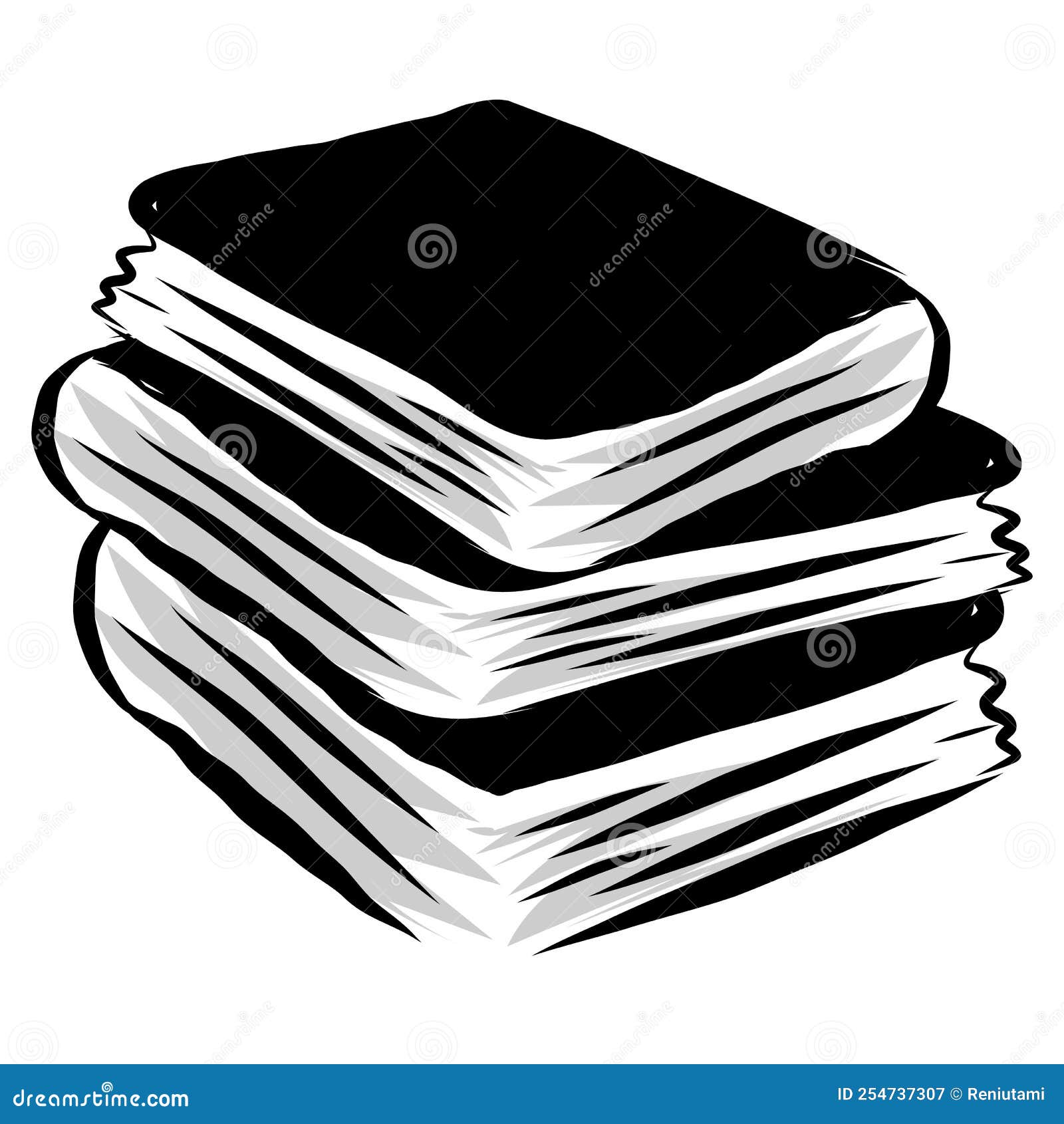 Books Book Stack Drawing Doodle Illustration Icon Design Vector ...
