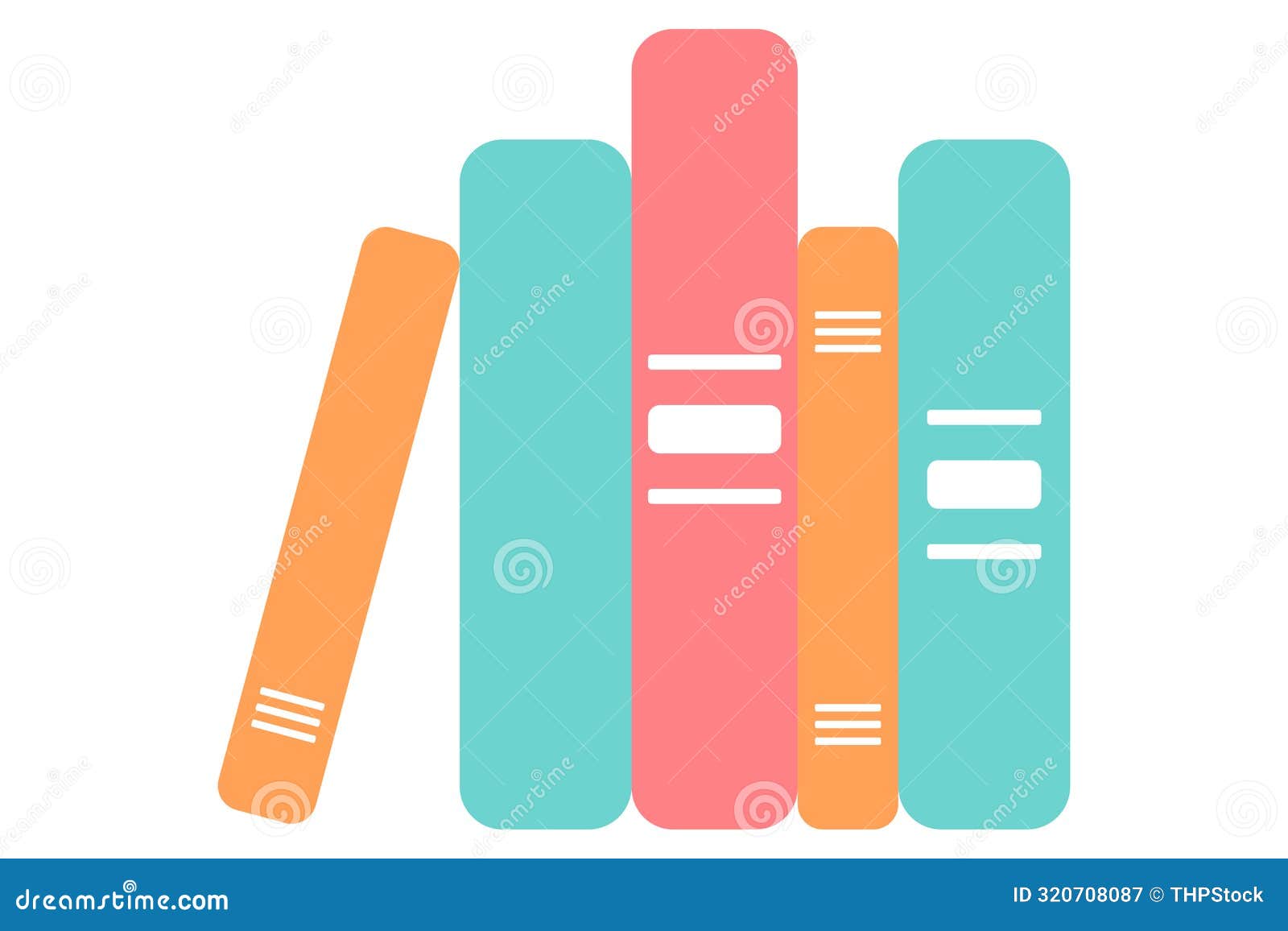 Books on Bookshelf Vector stock vector. Illustration of vector - 320708087