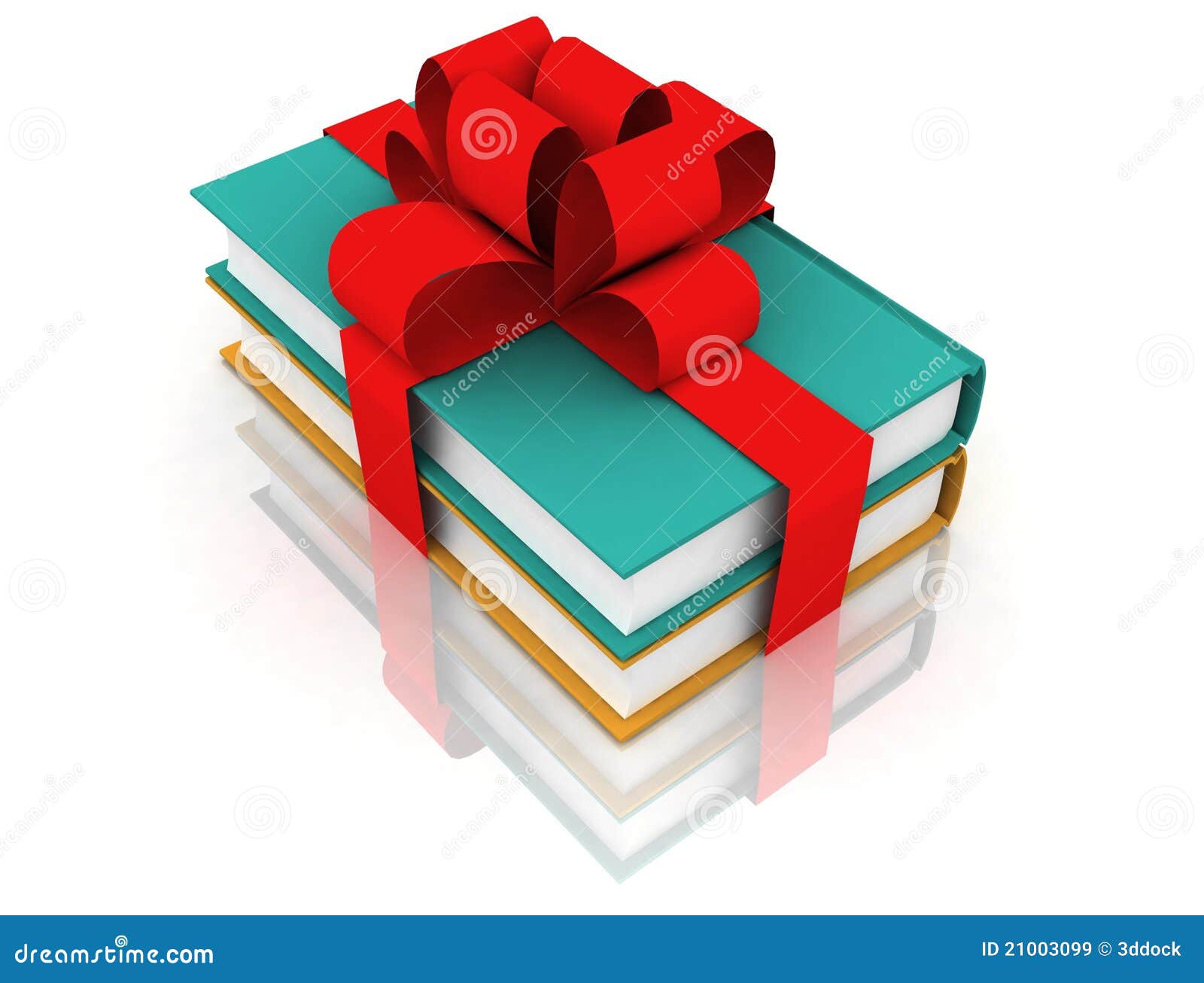 Books with a bow stock illustration. Illustration of party - 21003099