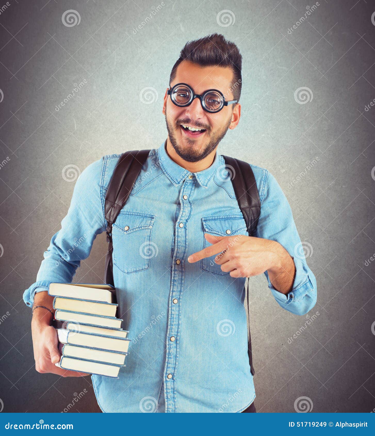 Books boy nerd stock image. Image of male, nerd, lesson - 51719249