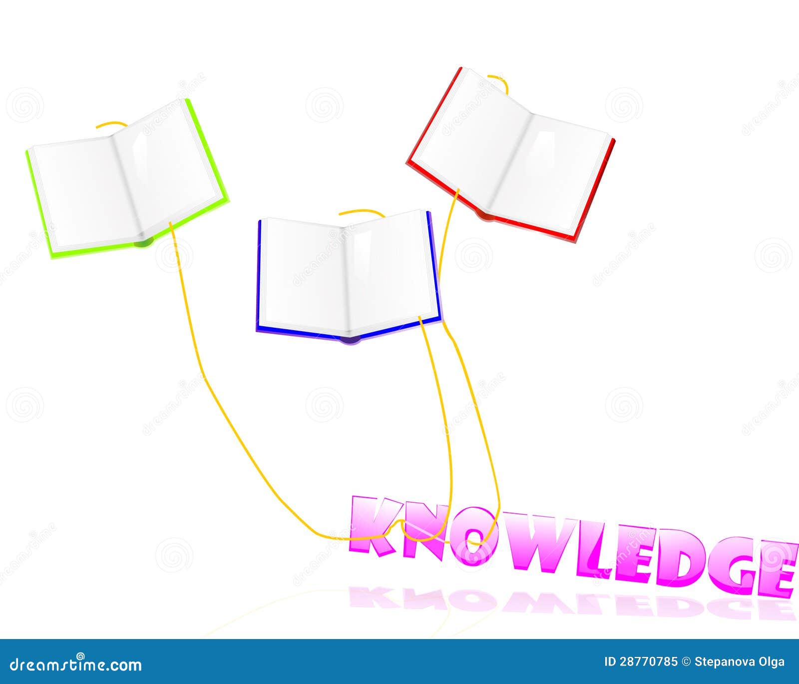 Books bring knowledge stock illustration. Illustration of word - 28770785