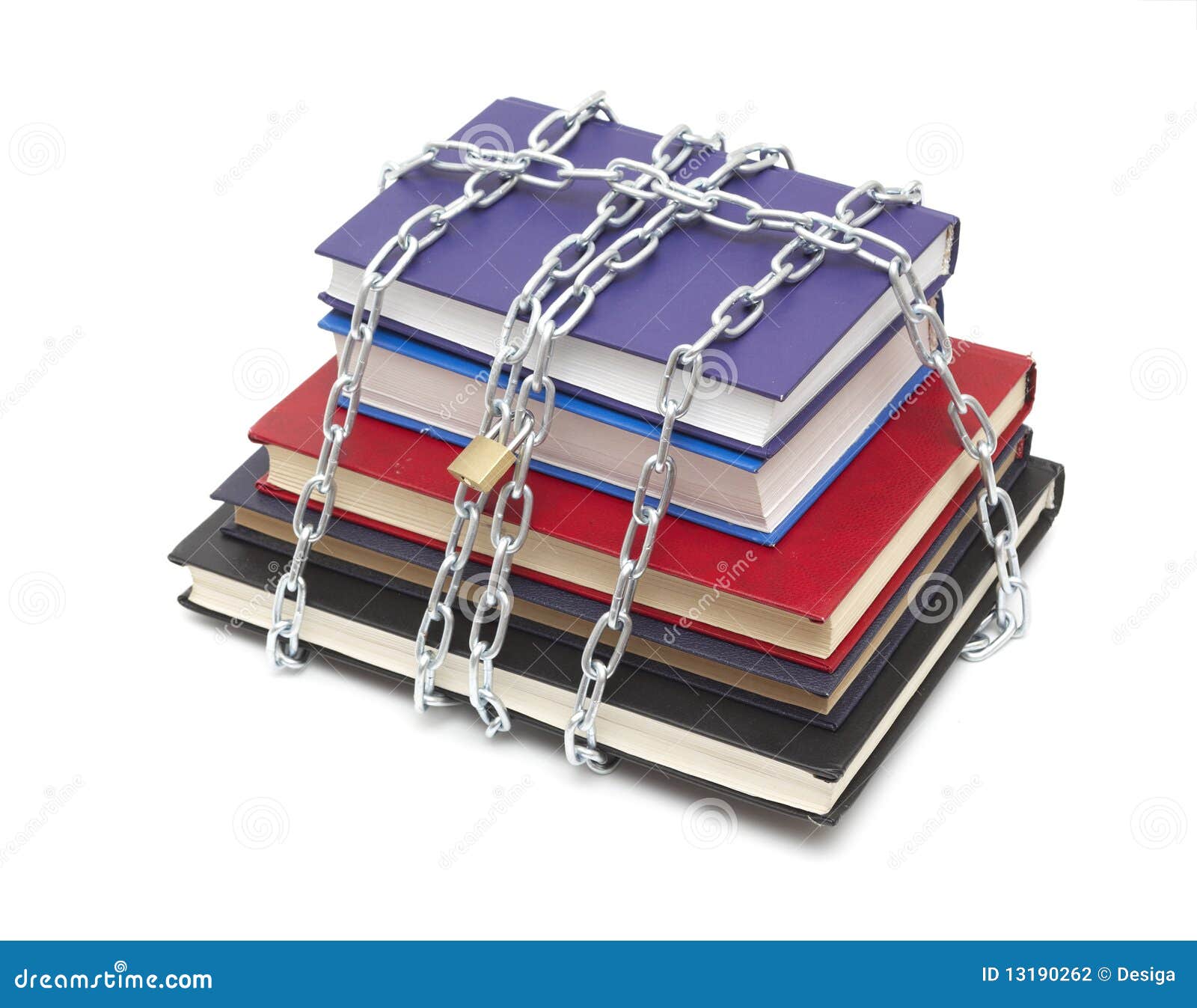 Books chained stock photo. Image of holly, padlock, safety - 13190262