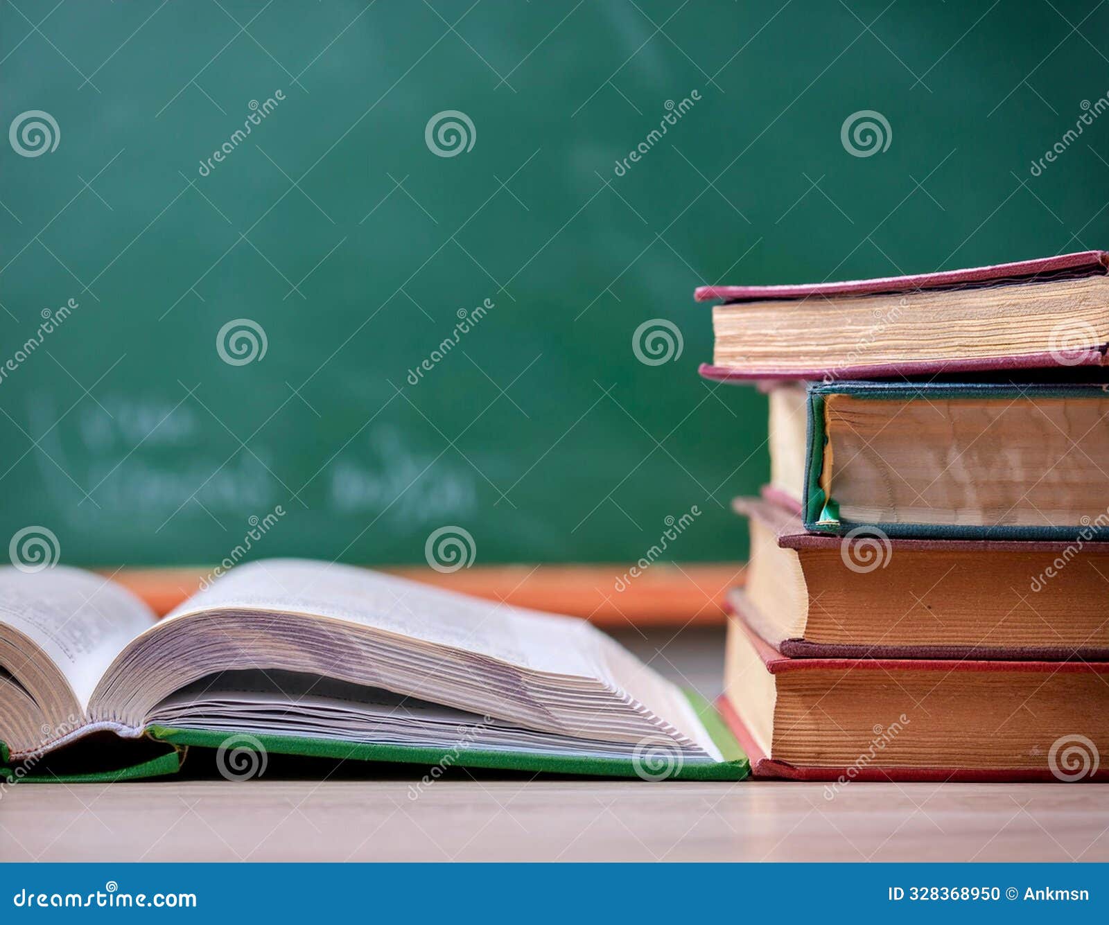 Books and a Chalkboard Representing the Classroom and Learning ...