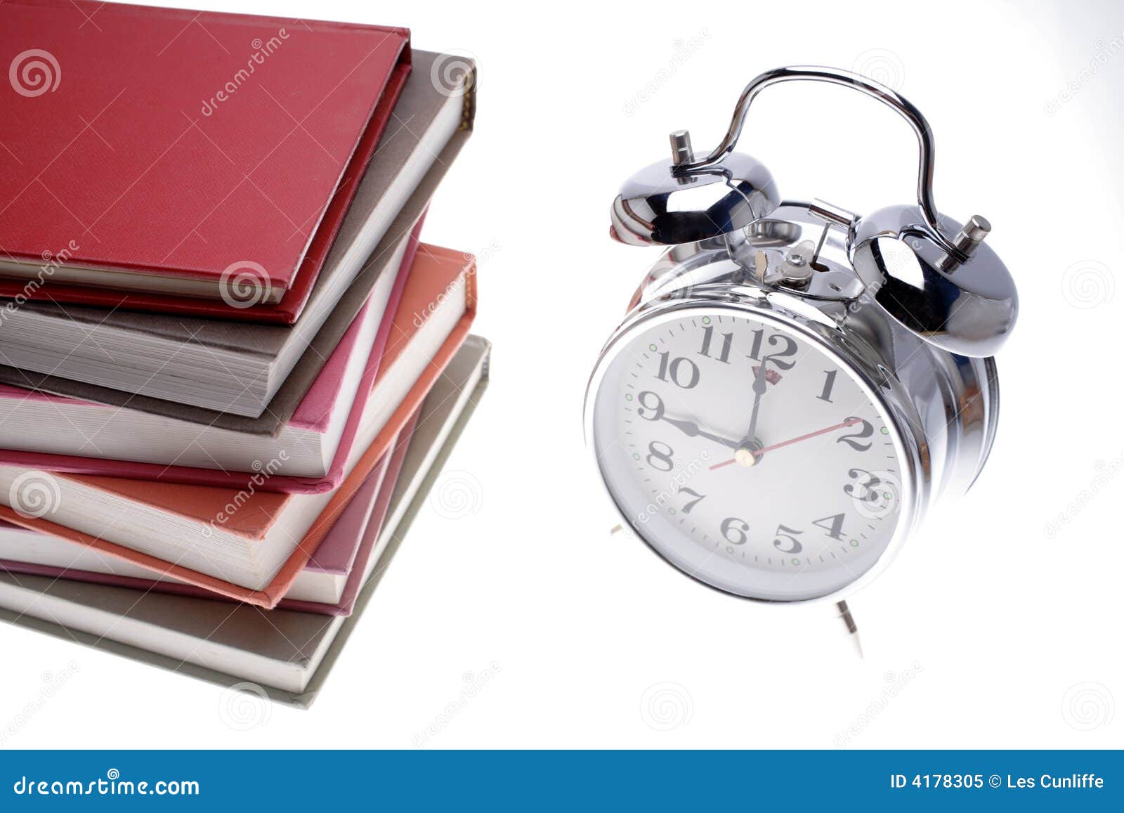Books & clock stock image. Image of hardbacks, information - 4178305