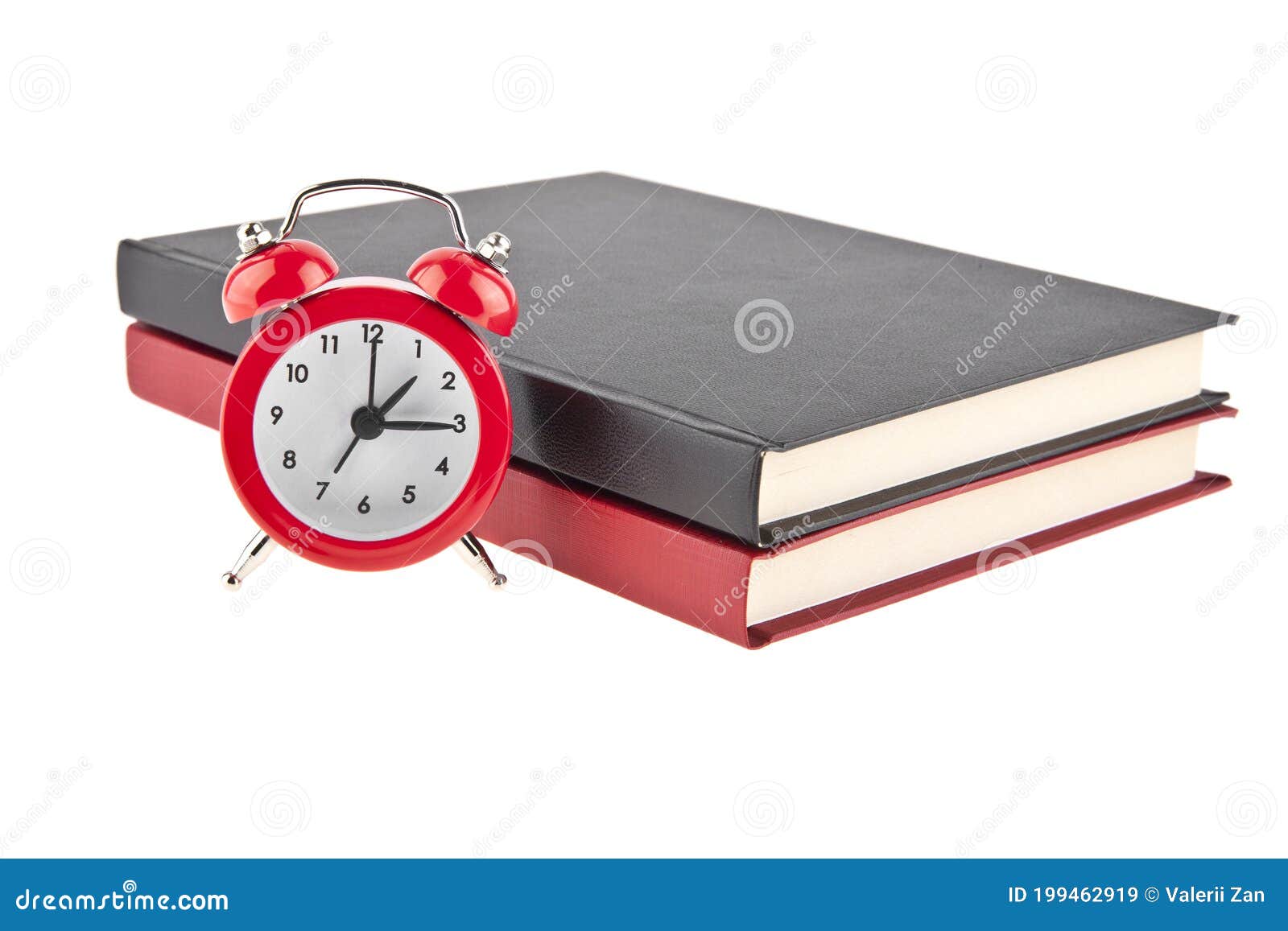 Books and clock stock image. Image of business, research - 199462919