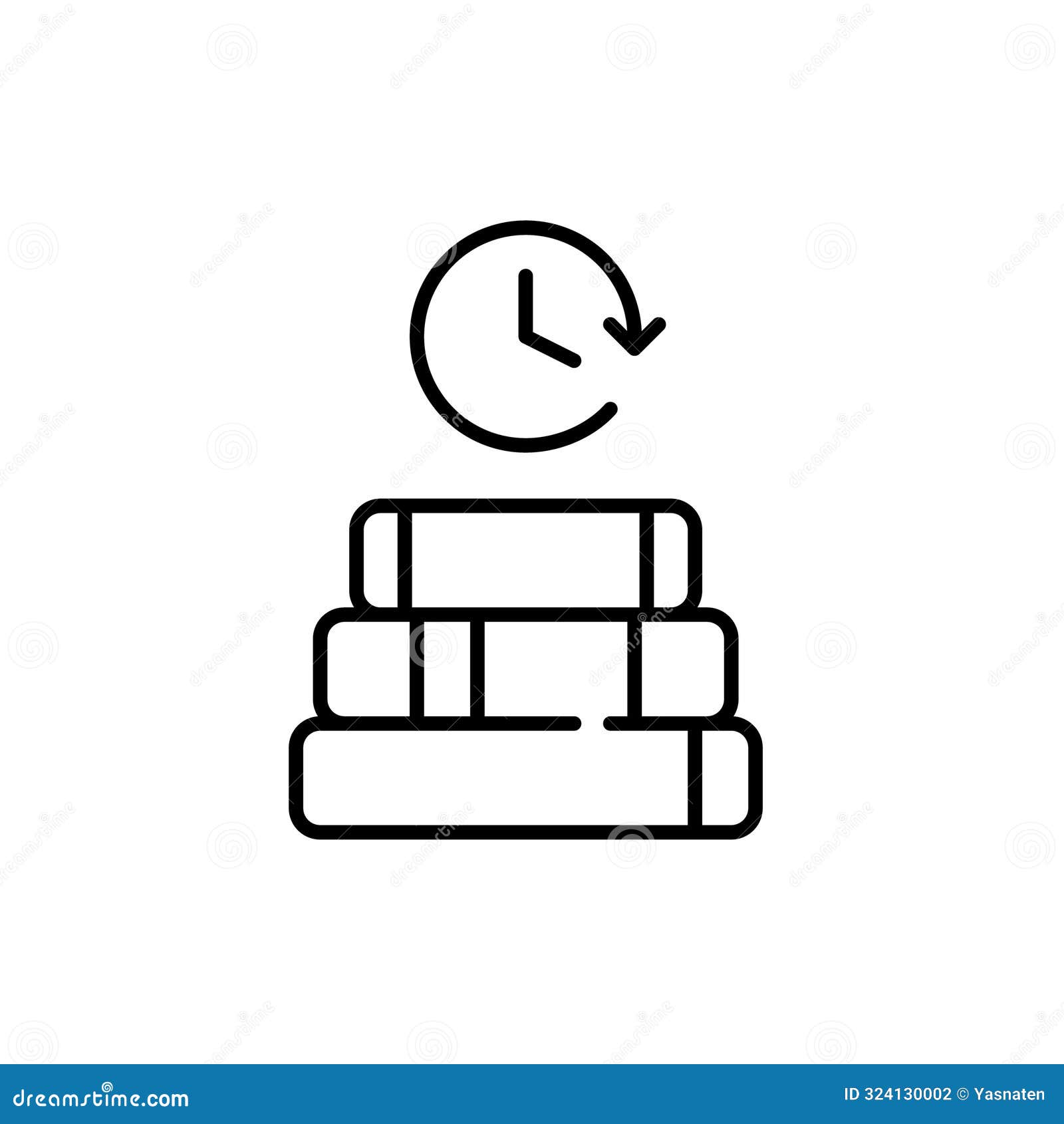 Books and Clock. Reading and Learning Time, Library Schedule Stock ...