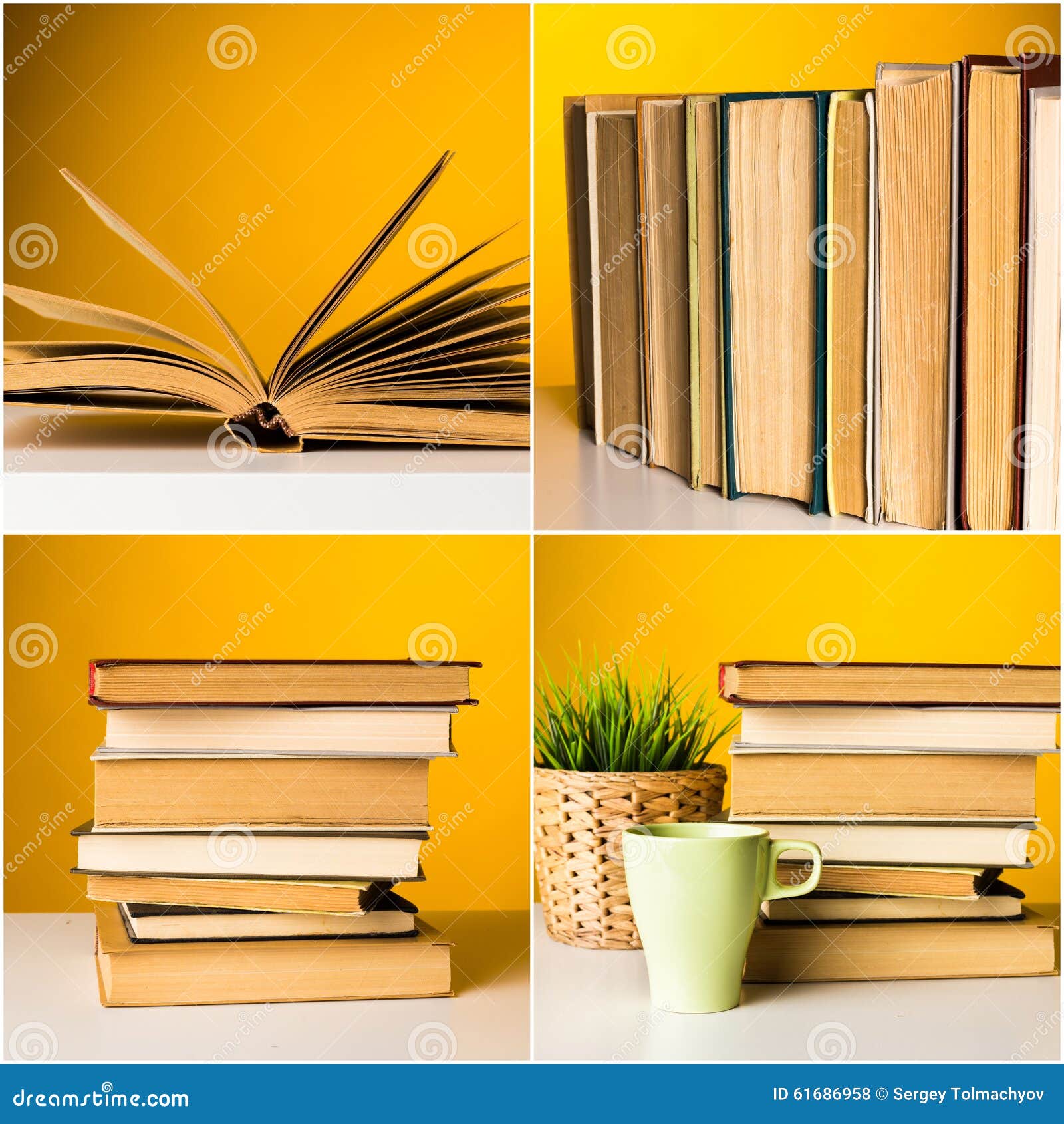 Books collage stock photo. Image of collage, education - 61686958
