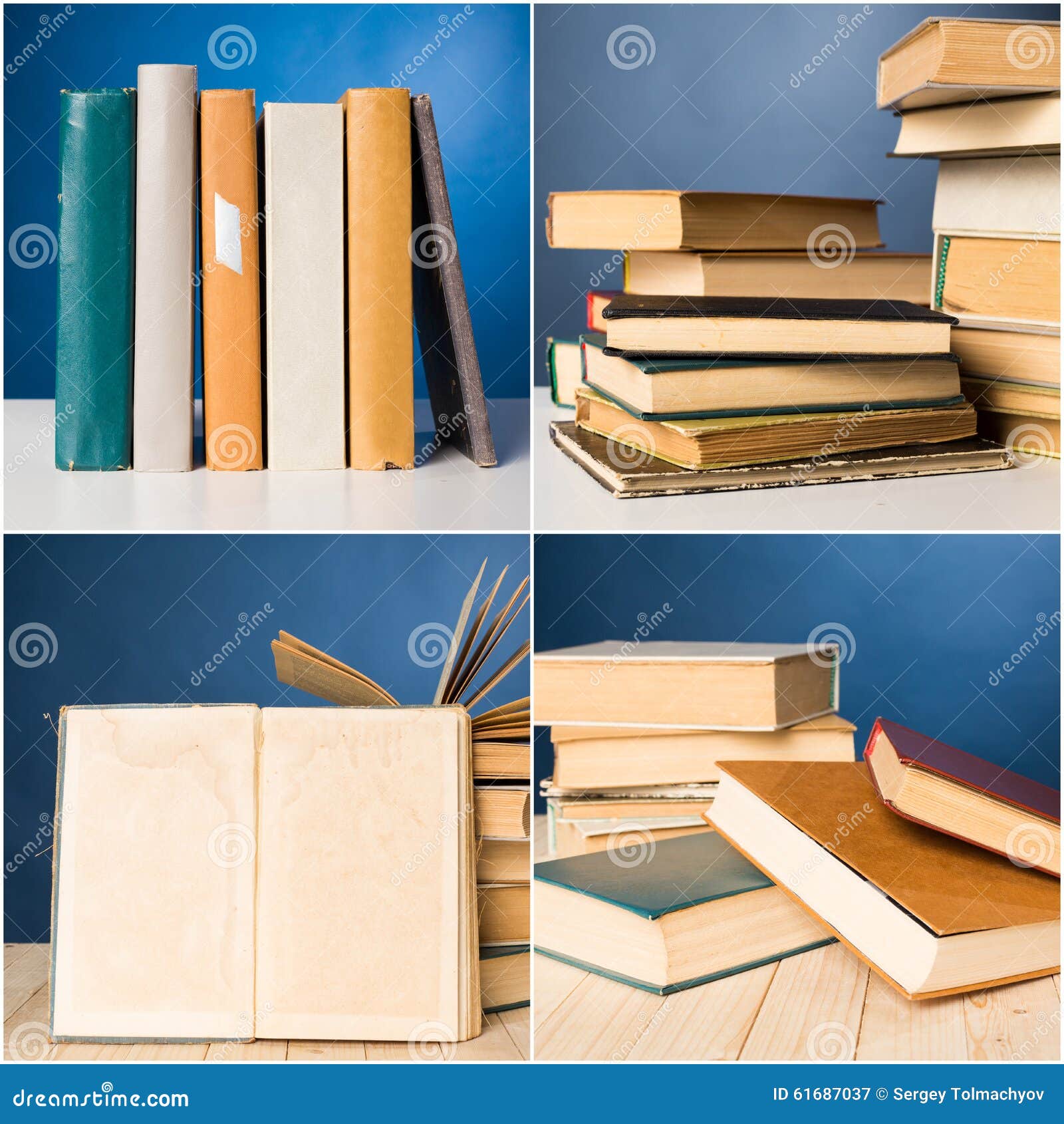 Books collage stock image. Image of collage, hardcover - 61687037