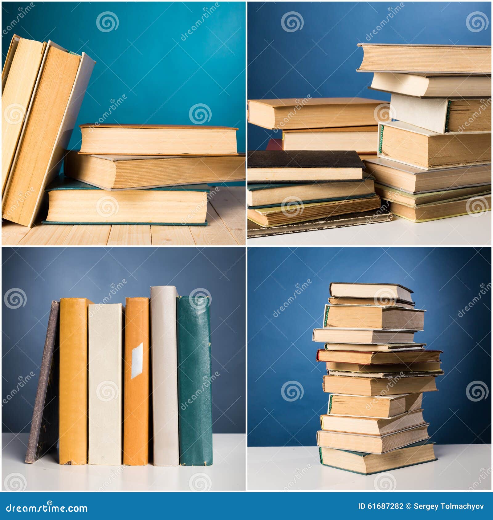 Books collage stock photo. Image of knowledge, library - 61687282