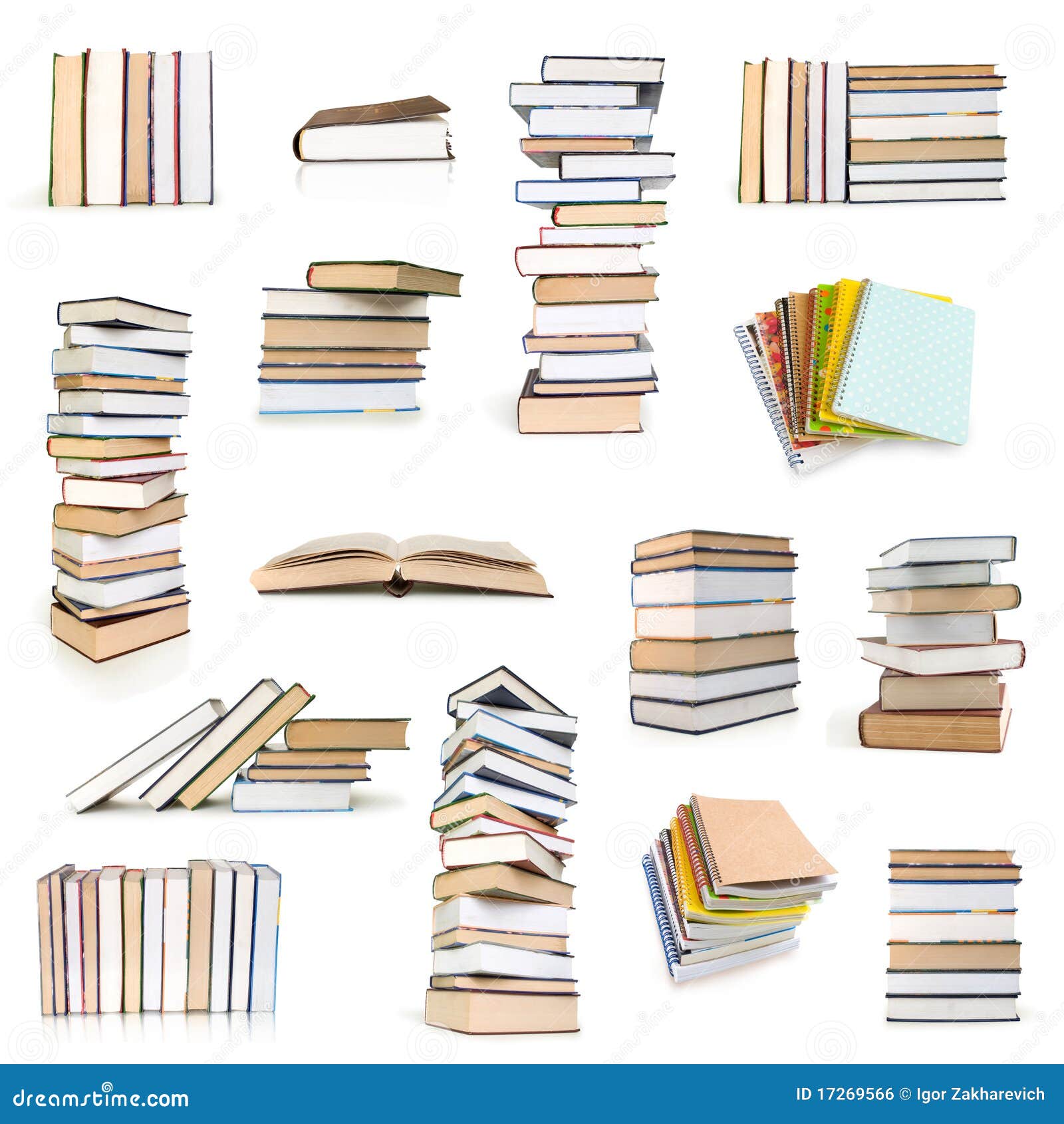 Books collection stock illustration. Illustration of isolated - 17269566