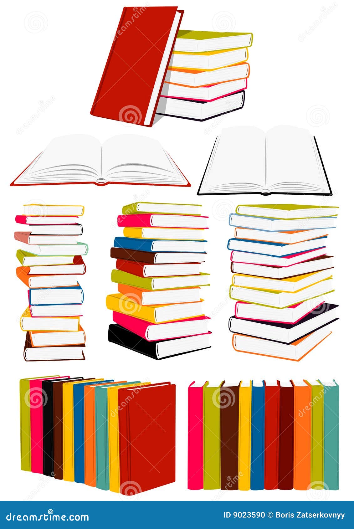 Books collection stock vector. Illustration of reading - 9023590