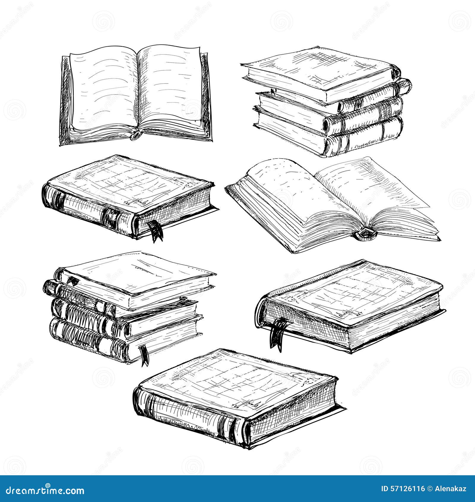 Books collection stock vector. Illustration of homework - 57126116