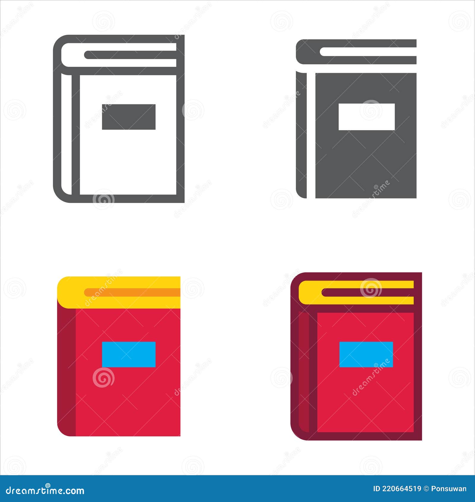 Books Designed Icons Set. Vector Illustration Stock Vector ...
