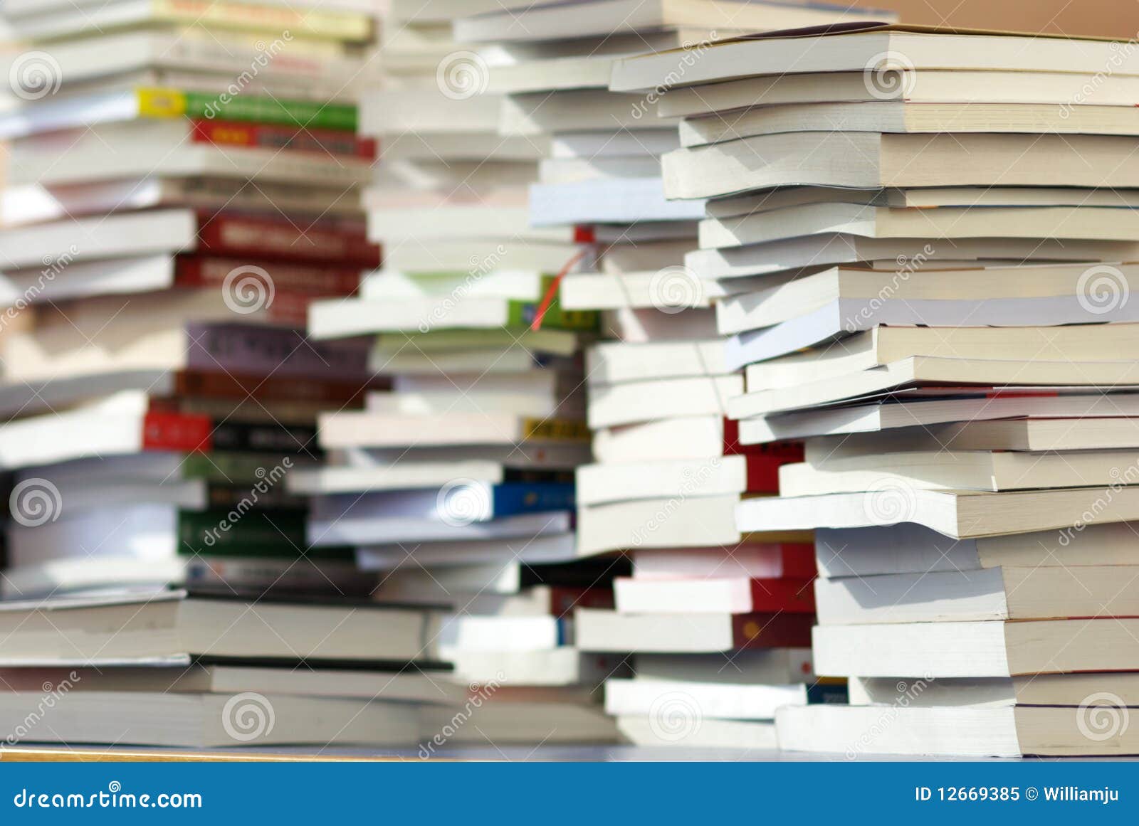 Books on desk stock image. Image of stack, desk, study - 12669385