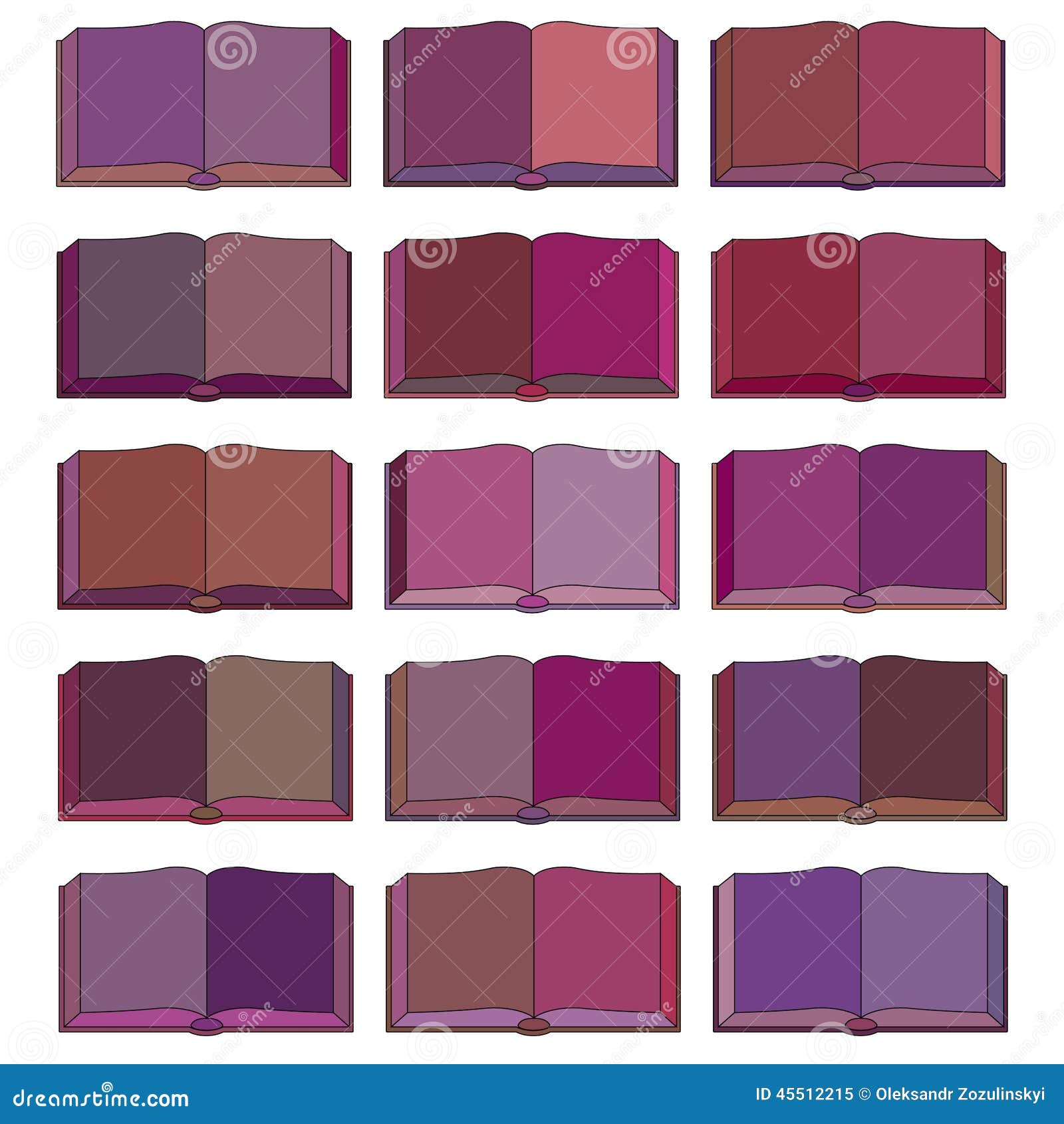 Books of Different Color. Raster Stock Illustration - Illustration of ...