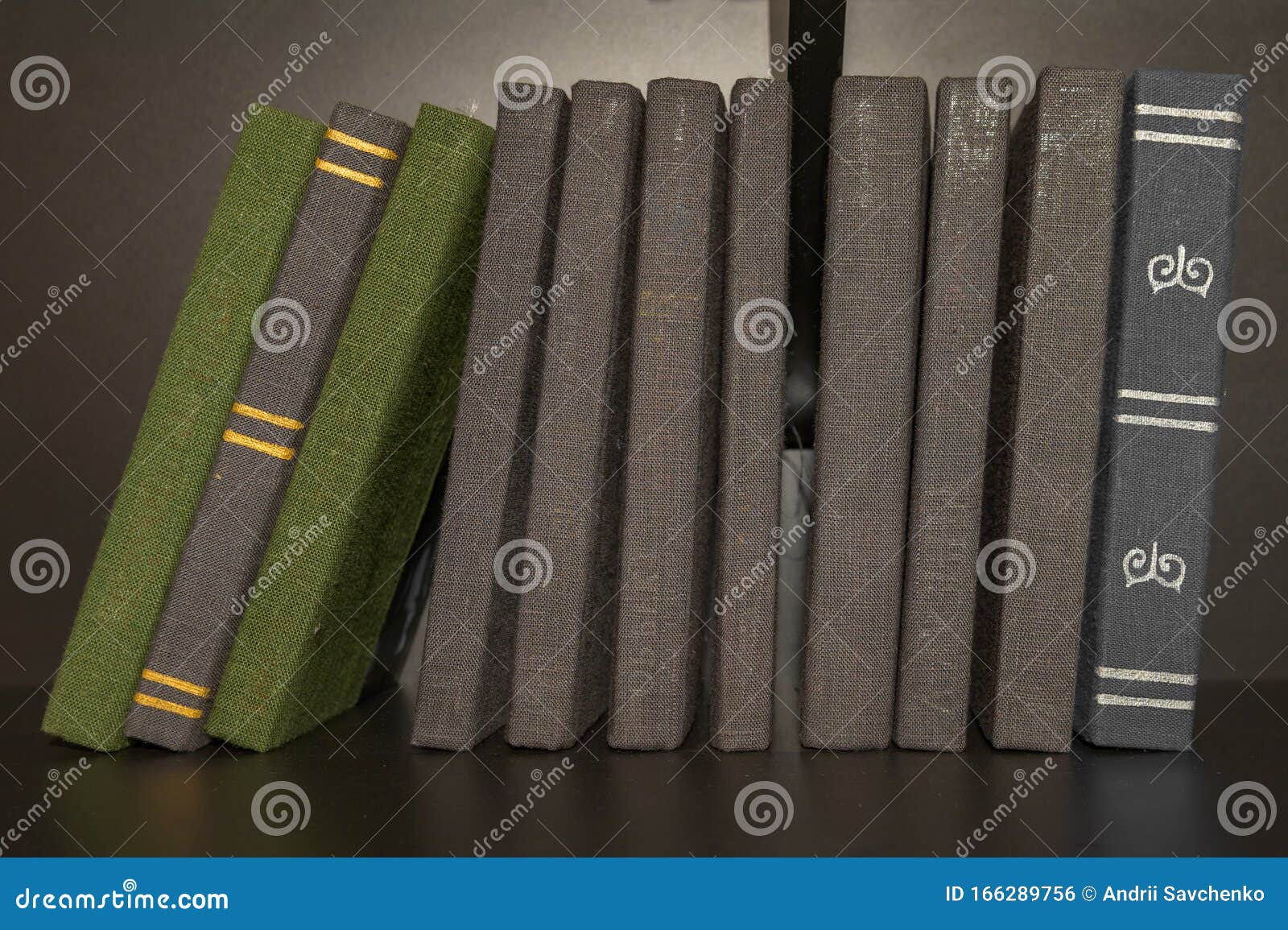 Books of Different Colors on a Bookshelf Stock Photo - Image of ...
