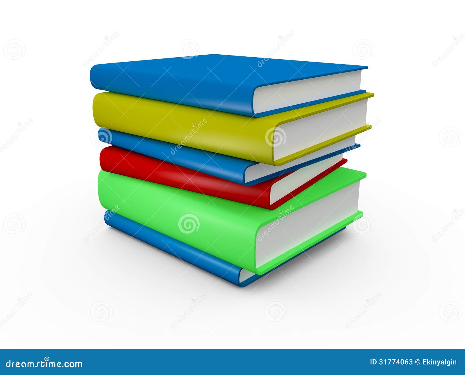 Books with Different Colors Stock Illustration - Illustration of ...