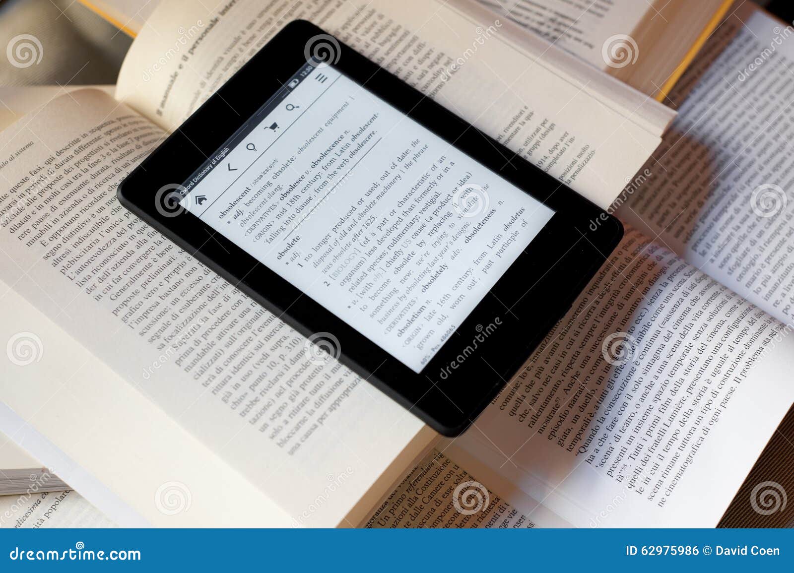 Books and ebook reader stock photo. Image of reader, obsolecent - 62975986