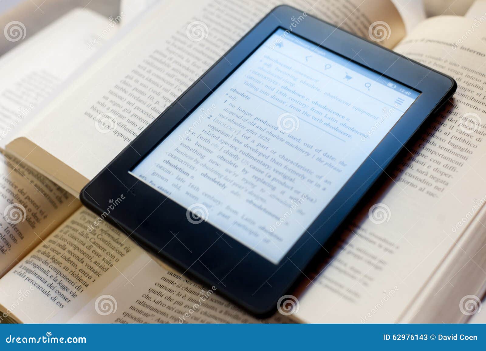 Books and ebook reader stock image. Image of learning - 62976143