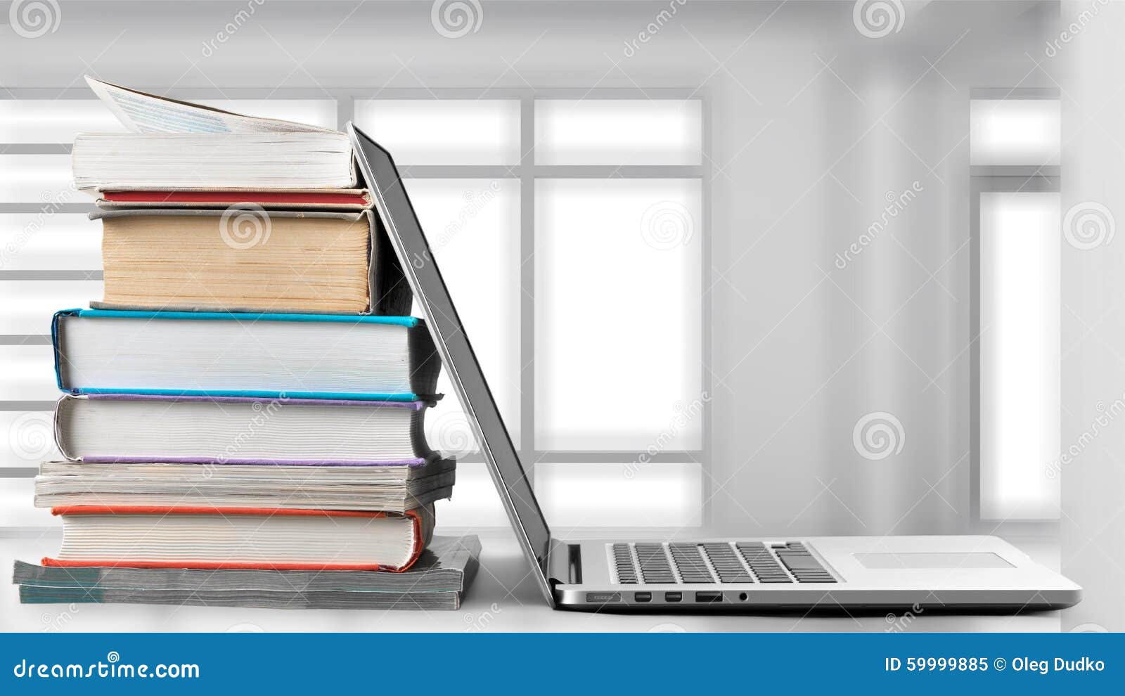 Books stock image. Image of laptop, education, technology - 59999885