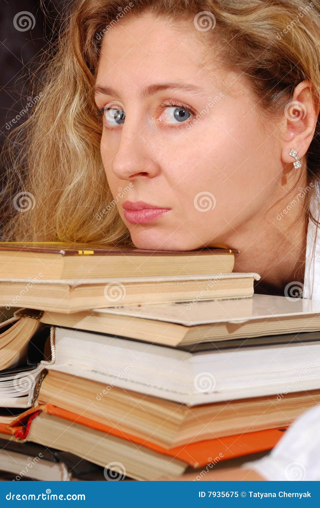 Books And Face Picture. Image: 7935675