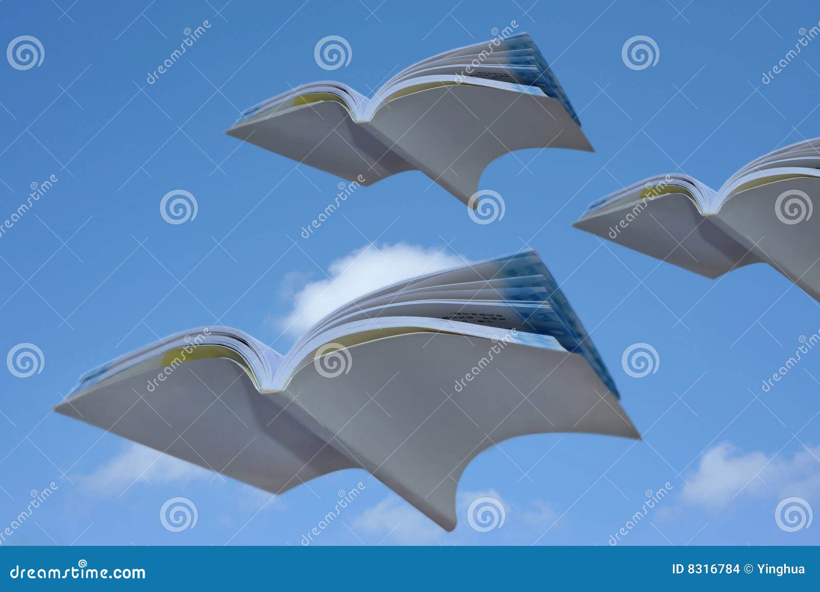 Books flying stock photo. Image of message, open, knowledge - 8316784
