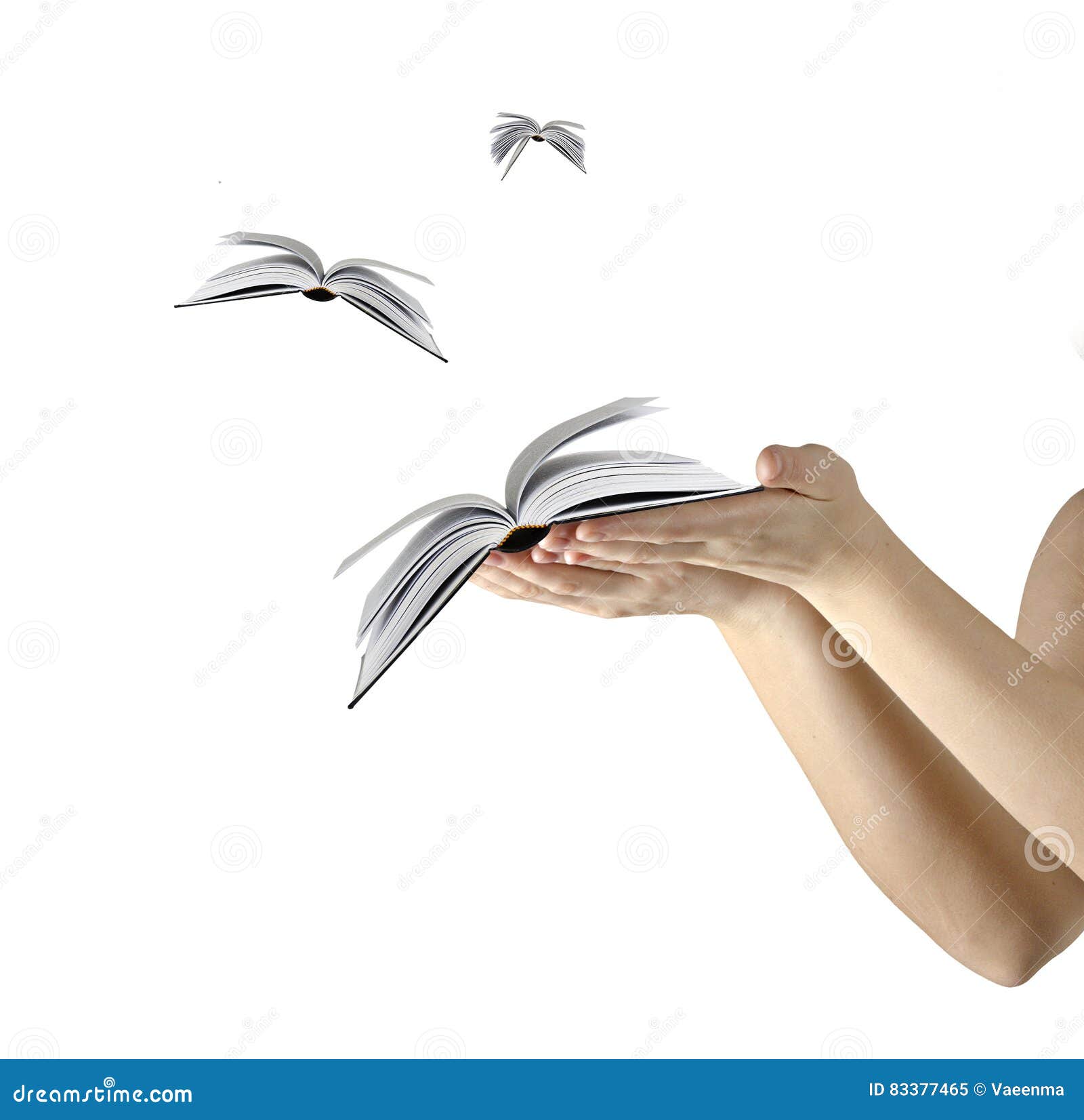 Books flying from hands stock image. Image of spreading - 83377465