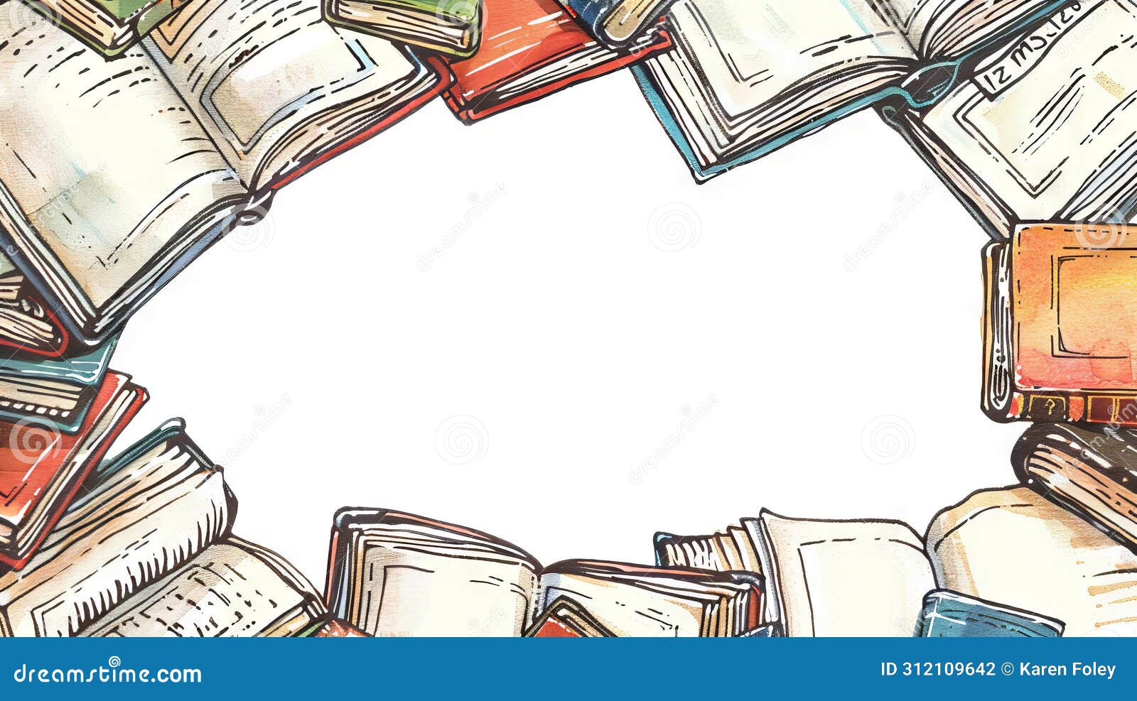 Book Background Graphic Template Stock Illustration - Illustration of ...
