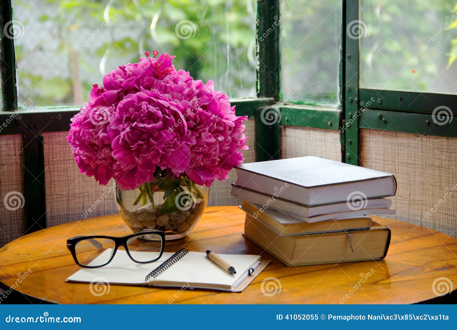 Books and Glasses on Table stock image. Image of glasses - 41052055